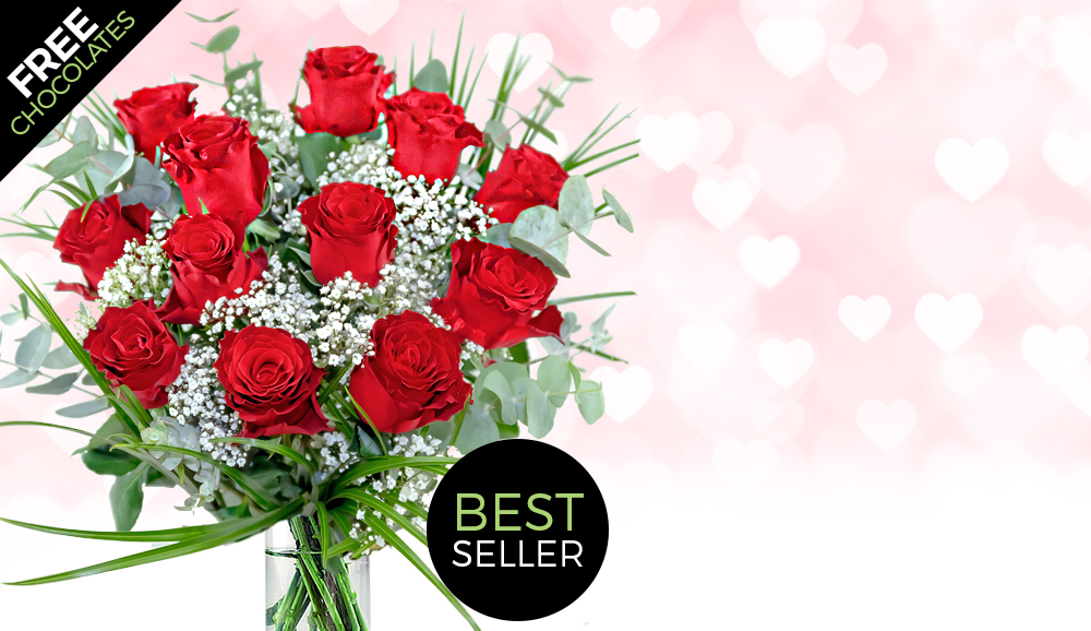 Romantic Flowers At Prestige Flowers | Roses | FREE Chocs