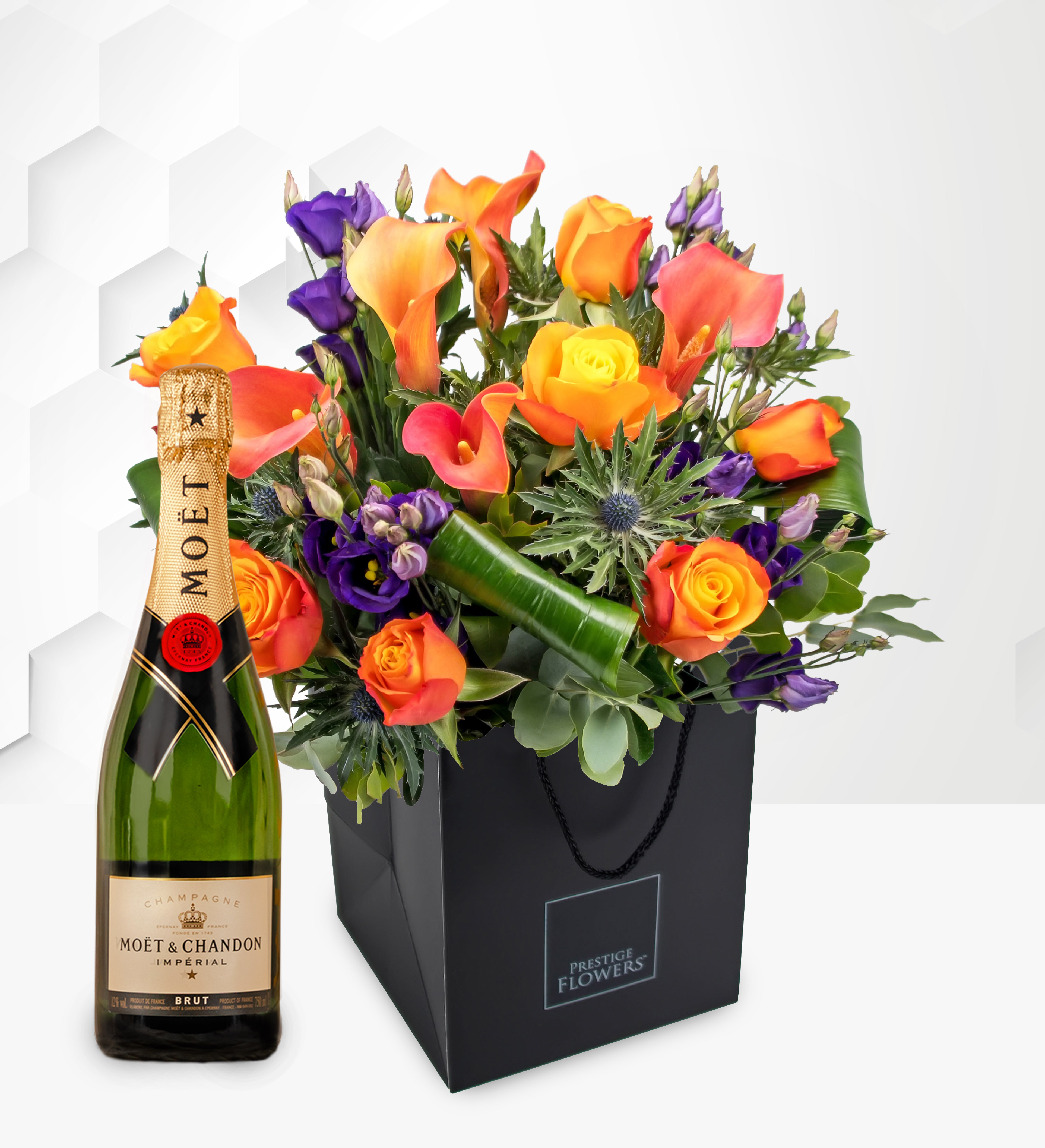 Luxury Tikal & Moet | Prestige Flowers