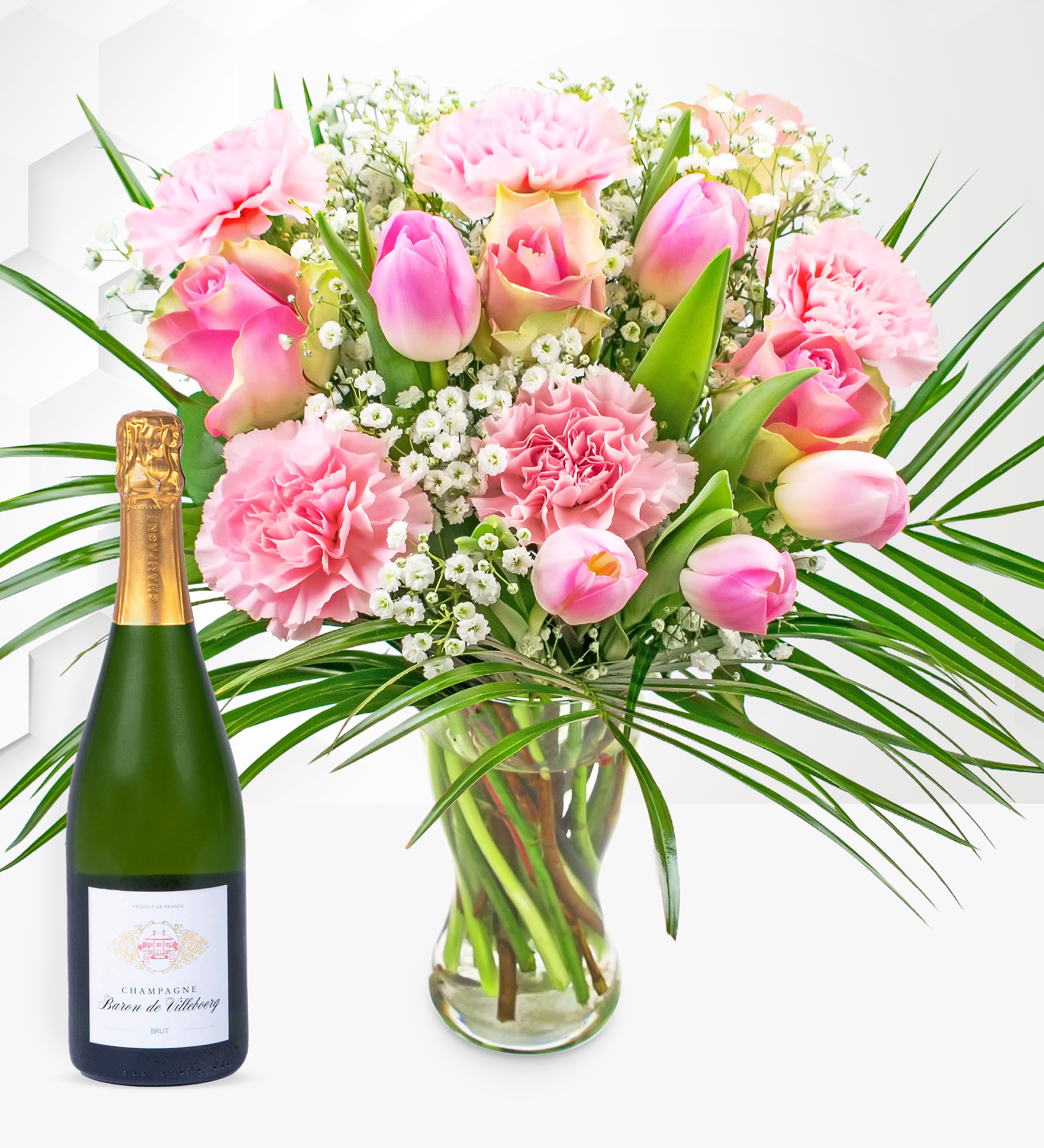 March Bouquet with Champagne | Prestige Flowers